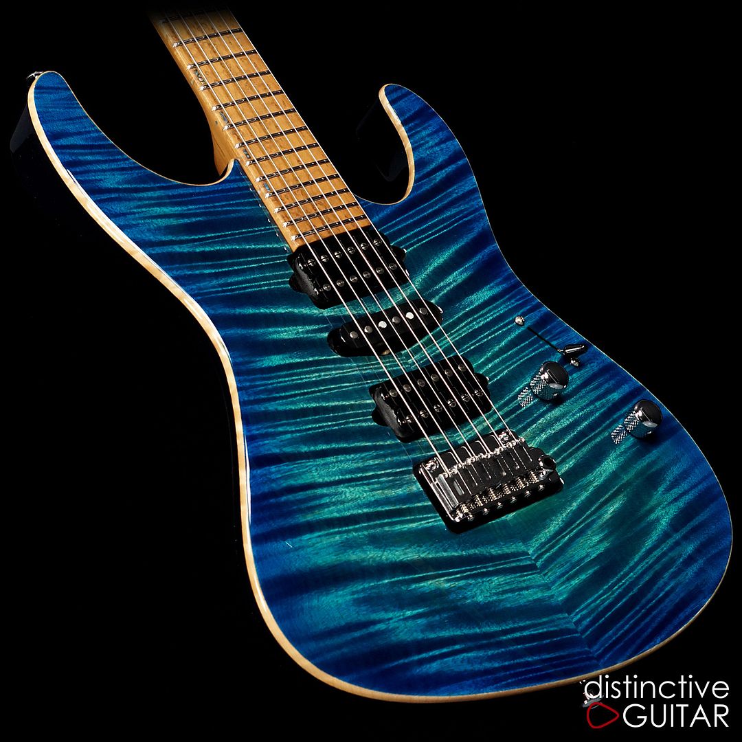 NEW SUHR CUSTOM MODERN GUITAR PREMIUM FLAME MAPLE AQUA BLUE BURST W/ 5A ...