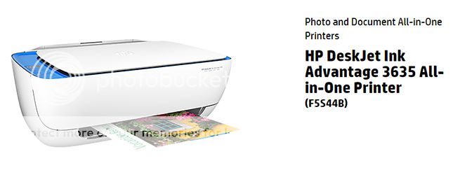 HP DeskJet Ink Advantage 3635 All-in-One Printer with Wi-Fi (F5S44B ...